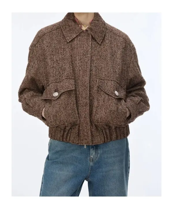 IBLUES Textured Tweed Jacket
