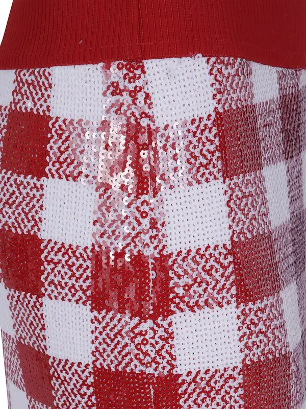 Essentiel Antwerp Plaid Midi Skirt With Sequins