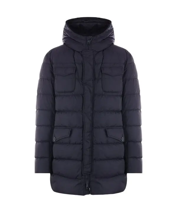Herno Hooded Quilted Down Coat - Black