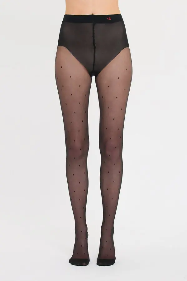 Victoria Beckham Rectangle Polka Dot Tights