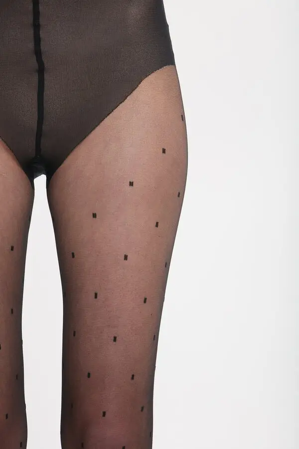 Victoria Beckham Rectangle Polka Dot Tights