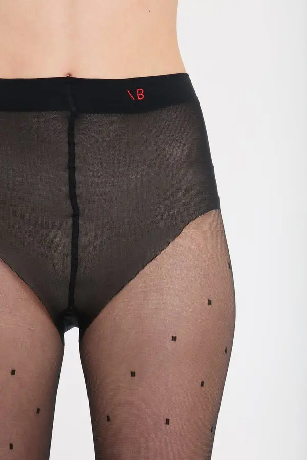 Victoria Beckham Rectangle Polka Dot Tights
