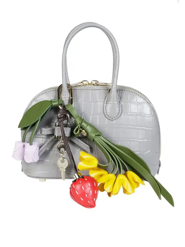SELF-PORTRAIT Croc-embossed Leather Mini Handbag