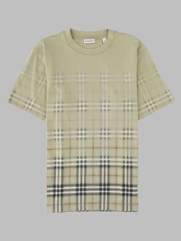 Burberry Plaid Print Cotton T-shirt - Multicolour