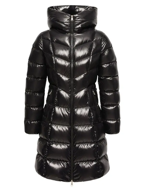 Moncler Quilted Down Puffer Coat With Hood And Laqué Lining