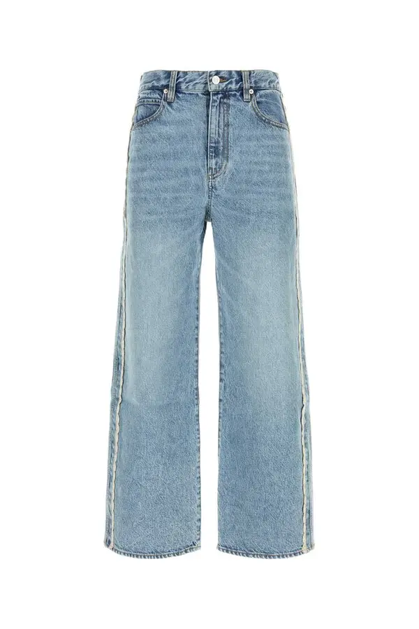 FRAME Crochet Detail Denim Jeans - Blue