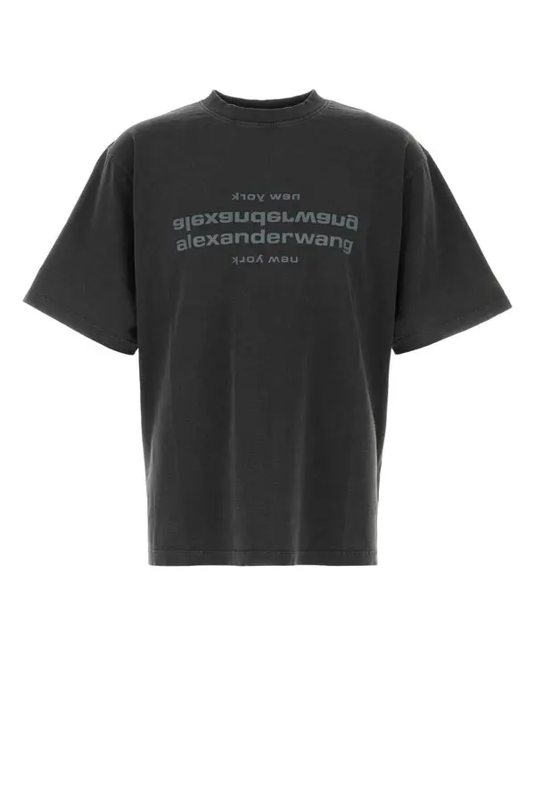 Alexander Wang Oversized Cotton Graphic T-shirt - Black