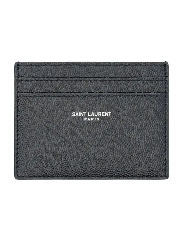 Saint Laurent Calfskin Leather Wallet - Nero