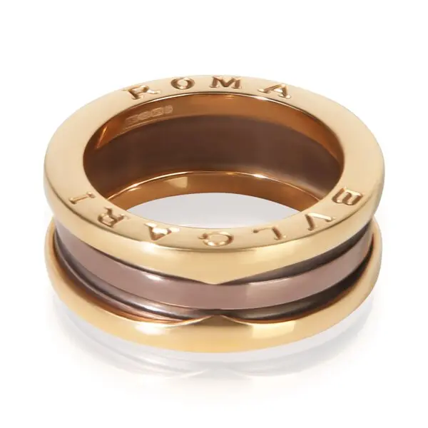 BVLGARI B.zero1 Rose Gold & Bronze Metal Ring