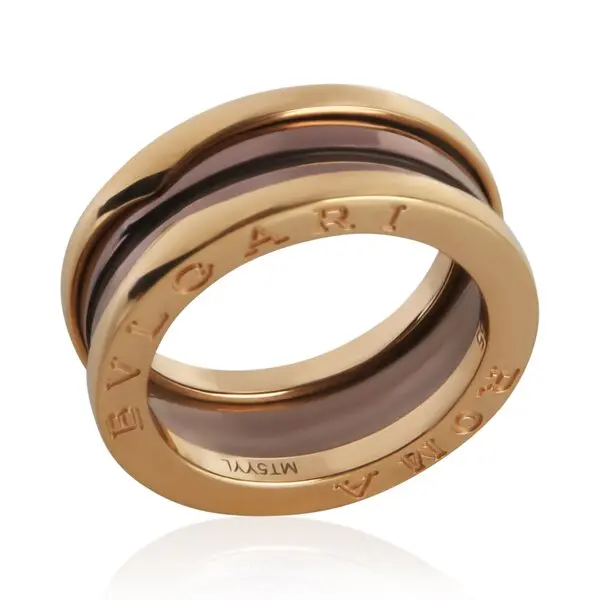 BVLGARI B.zero1 Rose Gold & Bronze Metal Ring