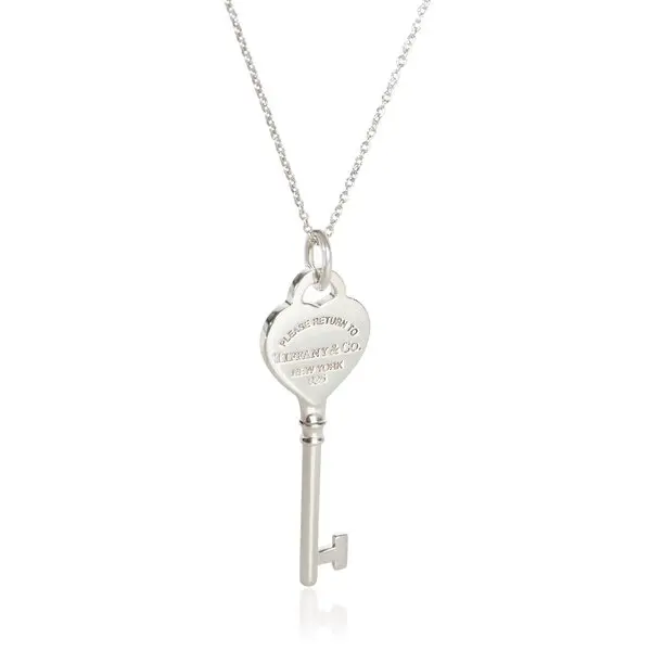Tiffany & Co. Sterling Silver Return To Key Pendant Necklace