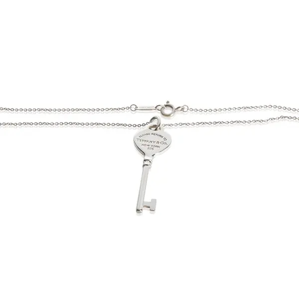 Tiffany & Co. Sterling Silver Return To Key Pendant Necklace