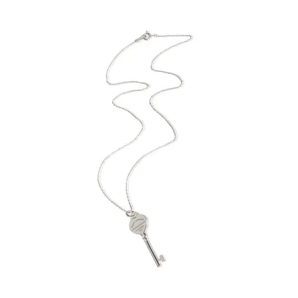 Tiffany & Co. Sterling Silver Return To Key Pendant Necklace