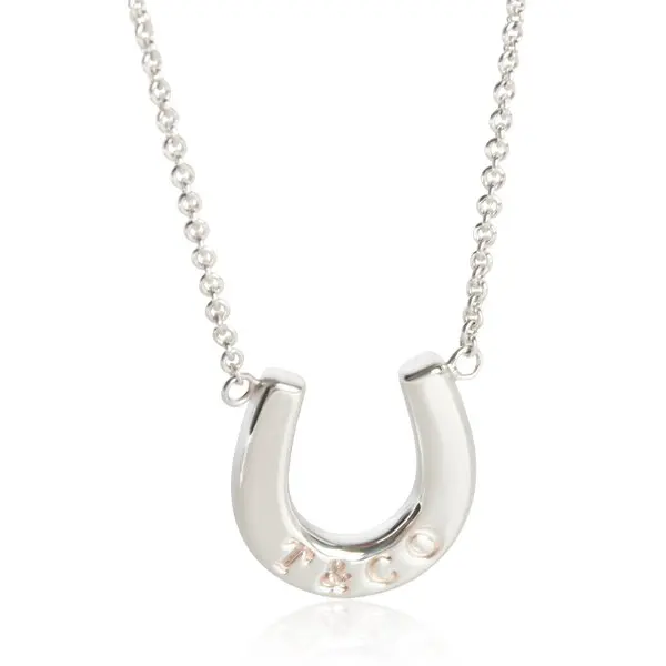 Tiffany & Co. Sterling Silver Horseshoe Pendant Necklace