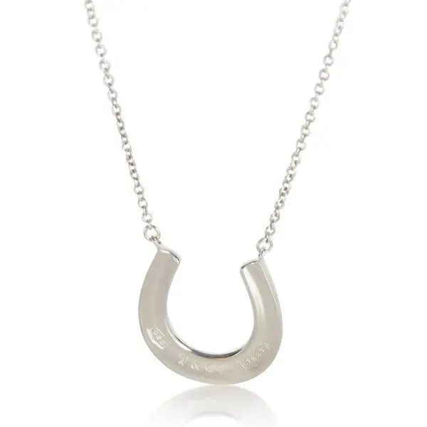 Tiffany & Co. Sterling Silver 1837 Horseshoe Pendant Necklace