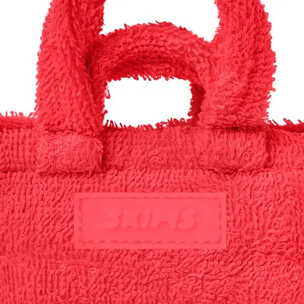 SKIMS Terry Micro Tote Keychain - Carmine