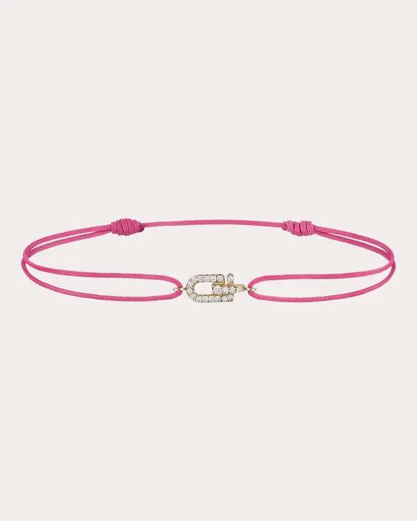 EERA Diamond Baby Reine Small Cord Bracelet - Pink