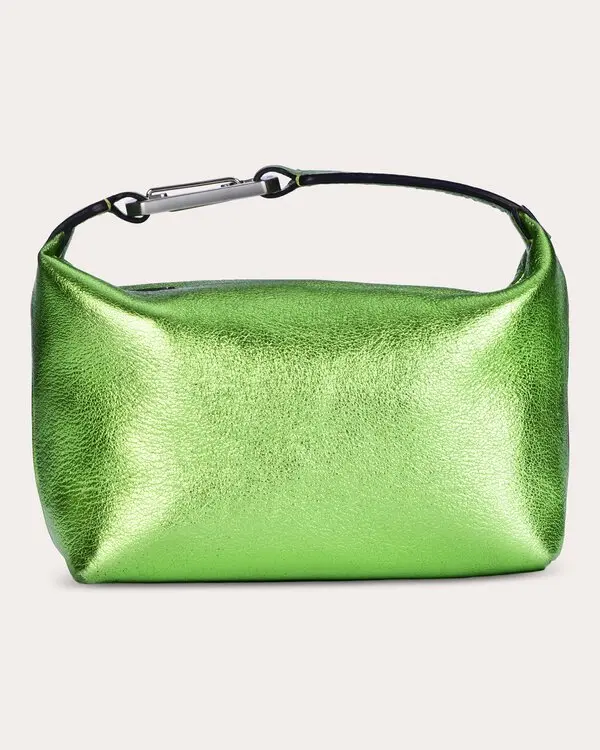 EERA Laminated Leather Moon Bag - Green