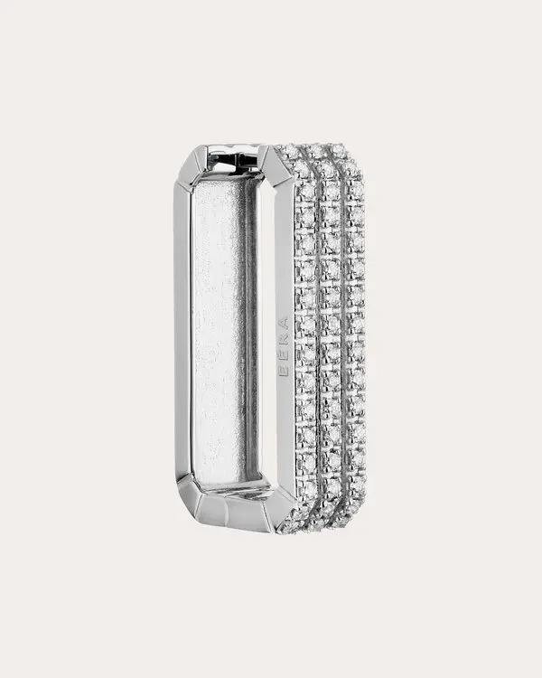 EERA Diamond Pavé Long Candy Hoop Earring
