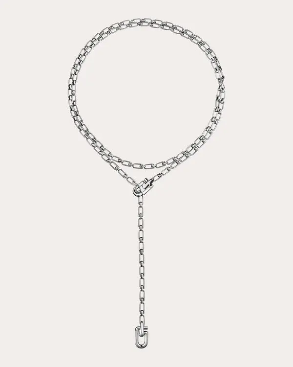 EERA Reine Rosary Clasp Necklace In Sterling
