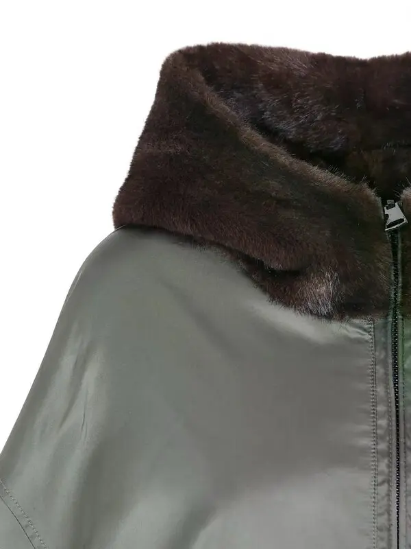 BETTA CORRADI Textured-trim Zip-up Jacket
