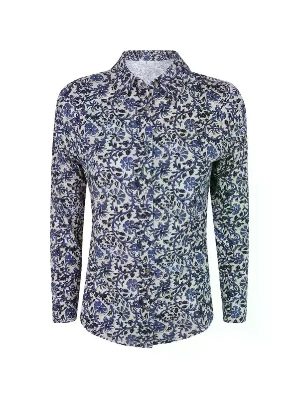 WHYCI Floral Print Long Sleeve Shirt
