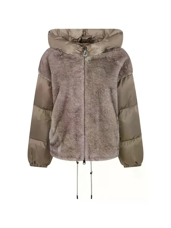 BETTA CORRADI Textured-panel Hooded Jacket