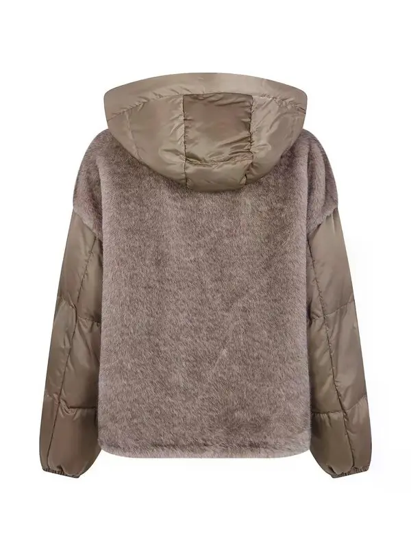 BETTA CORRADI Textured-panel Hooded Jacket