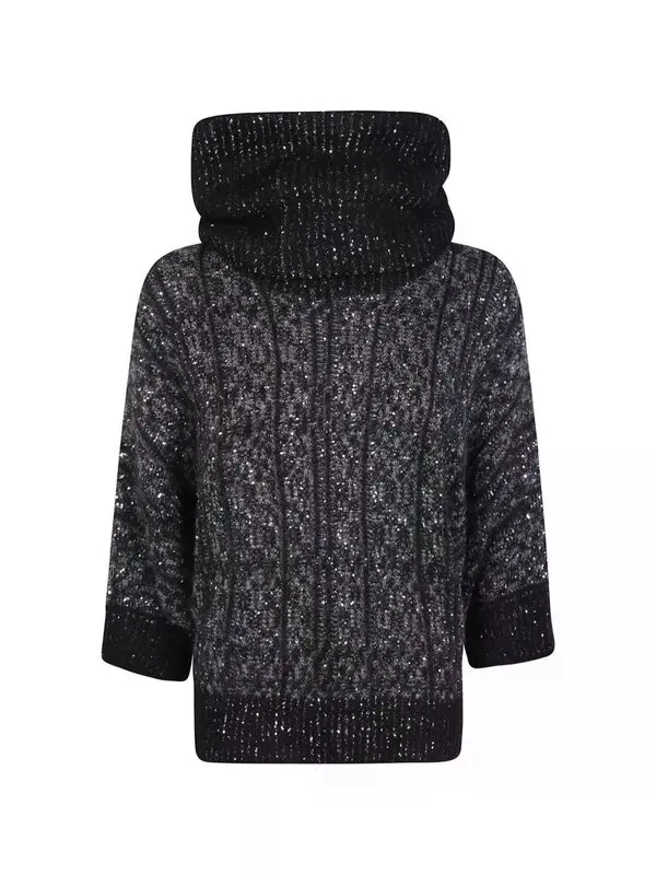 D.exterior Sequin-embellished Roll-neck Sweater