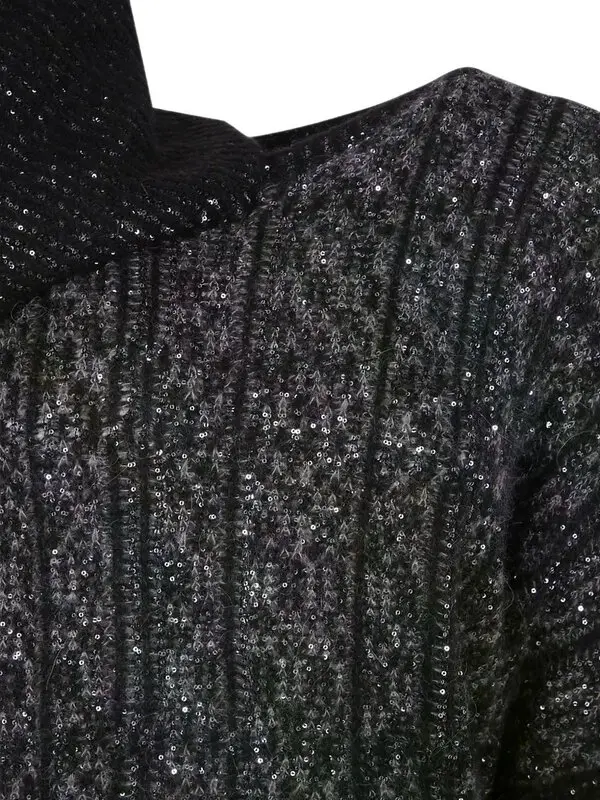 D.exterior Sequin-embellished Roll-neck Sweater