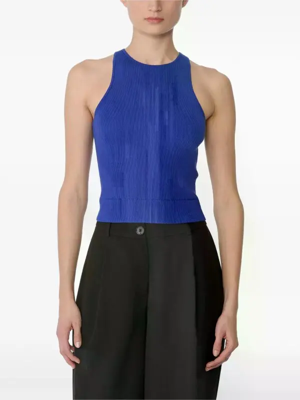 TOCCIN Avery Ribbed Knit Tank Top - Blue