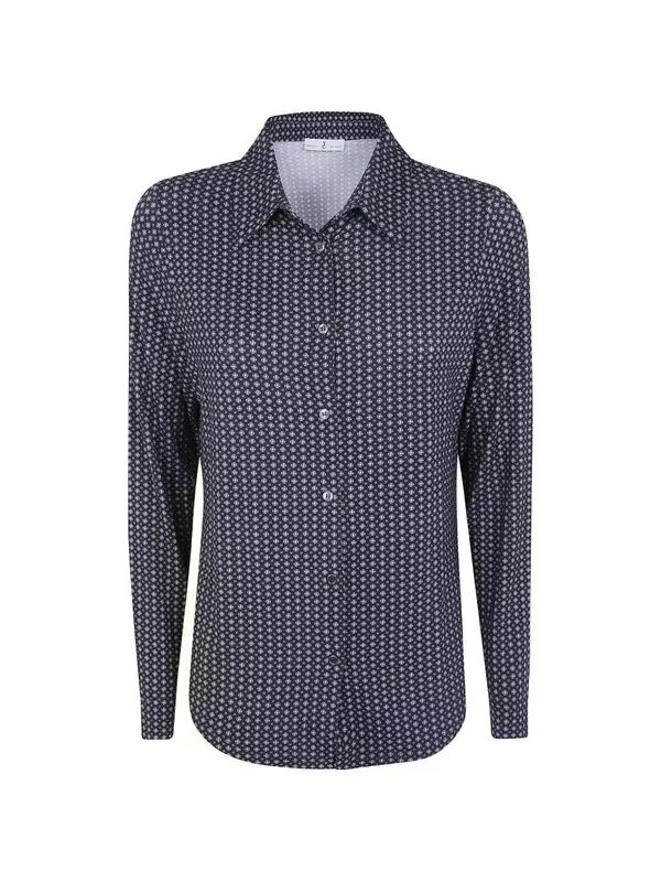 WHYCI Geometric Print Long Sleeve Shirt
