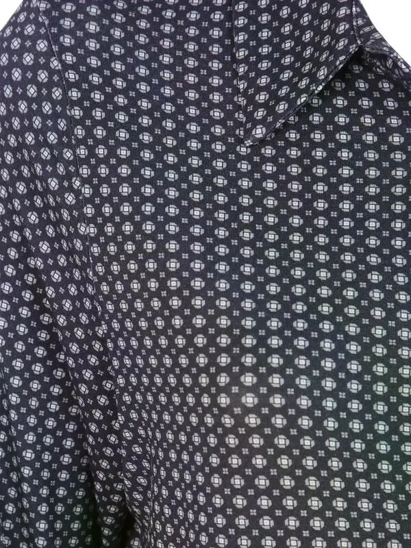 WHYCI Geometric Print Long Sleeve Shirt