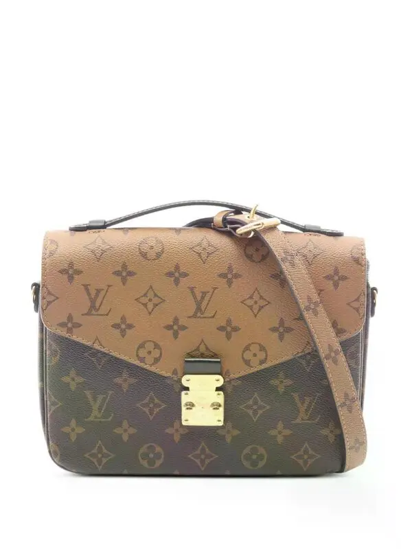 LOUIS VUITTON Monogram Reverse Pochette Metis Shoulder Bag - Brown