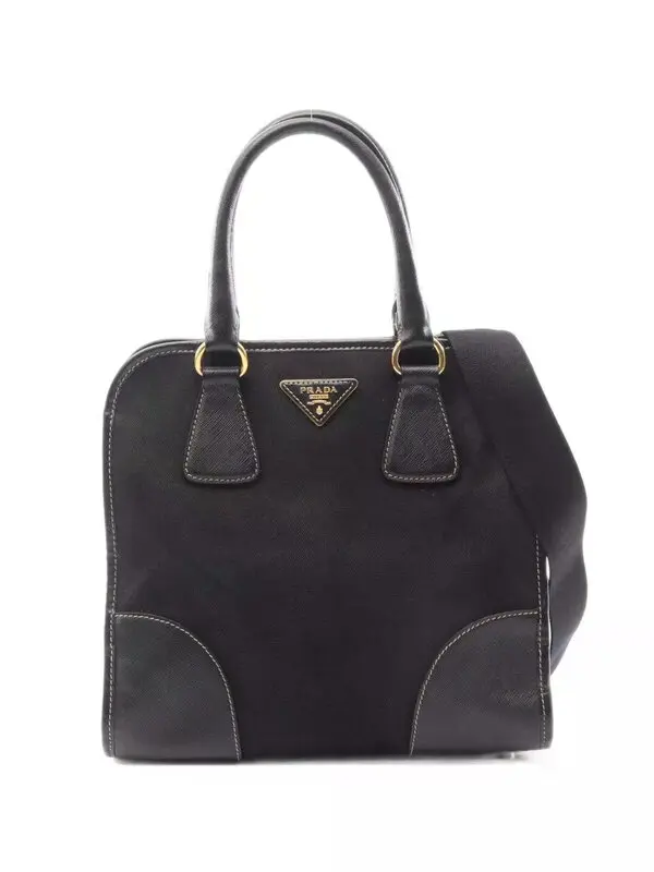 Prada Saffiano Leather Tote Bag - Black