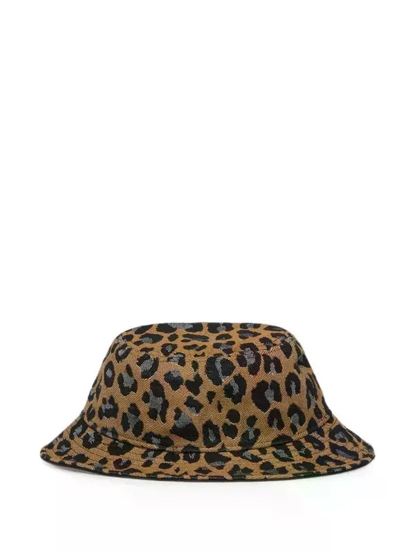 New Era Leopard-print Logo Patch Bucket Hat - Neutrals