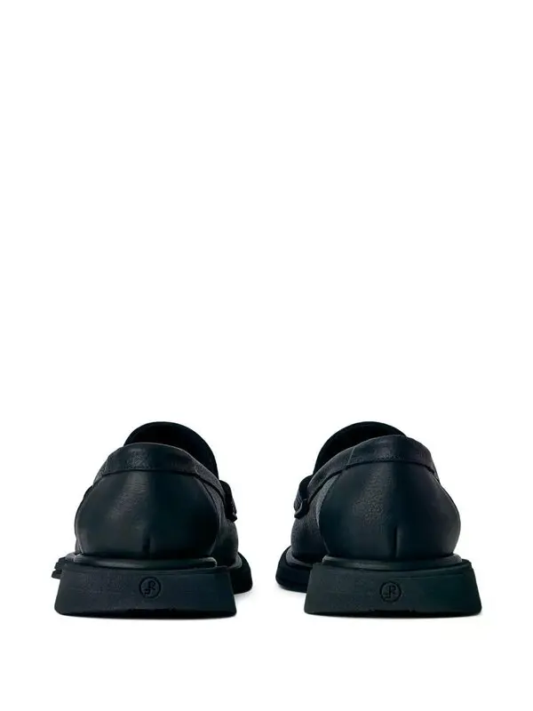 REFERENC Pebbled Leather Penny Loafers