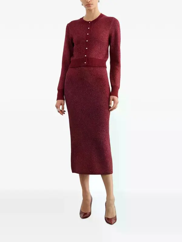 TOCCIN Alisha Sequin-embellished Midi Skirt