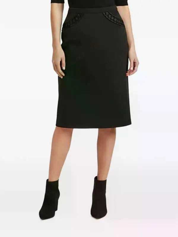 Elie Saab Embellished Midi Pencil Skirt