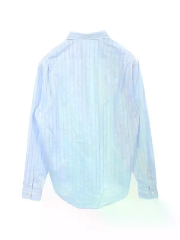 LOUIS VUITTON 2000s Chain-print Striped Shirt