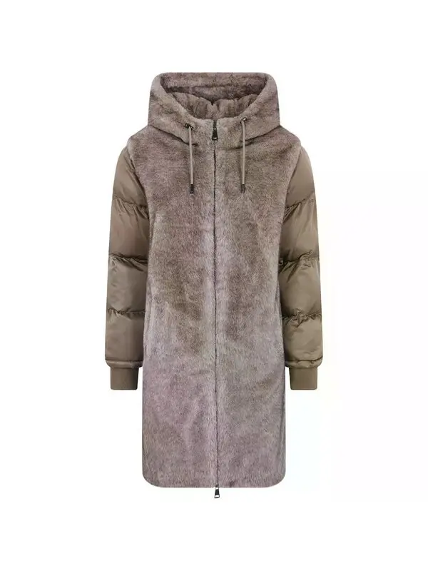BETTA CORRADI Textured-panel Padded Coat