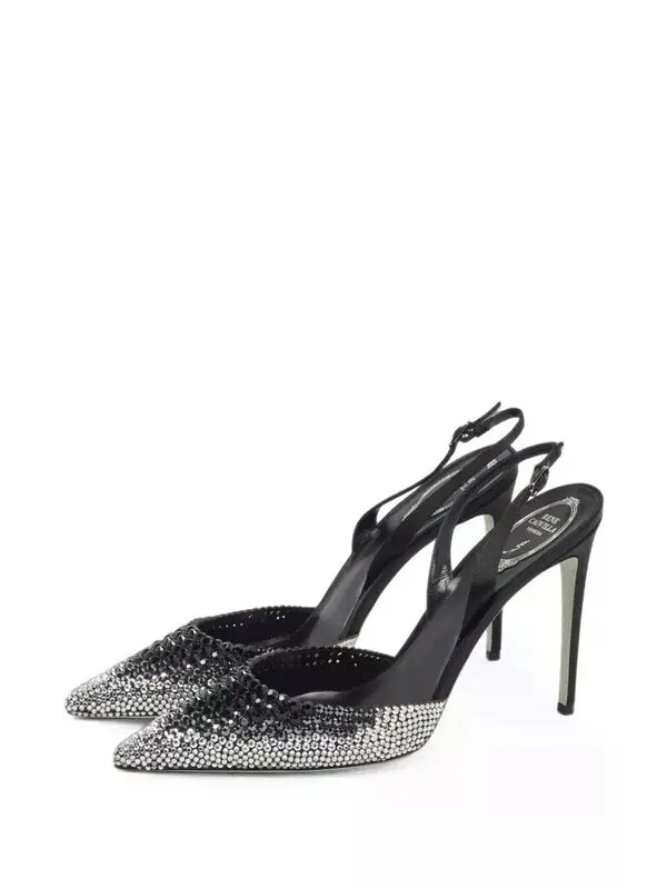 Rene Caovilla Jackie Crystal-embellished Slingback Pumps
