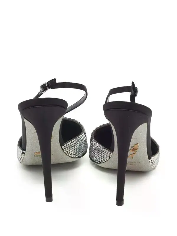 Rene Caovilla Jackie Crystal-embellished Slingback Pumps
