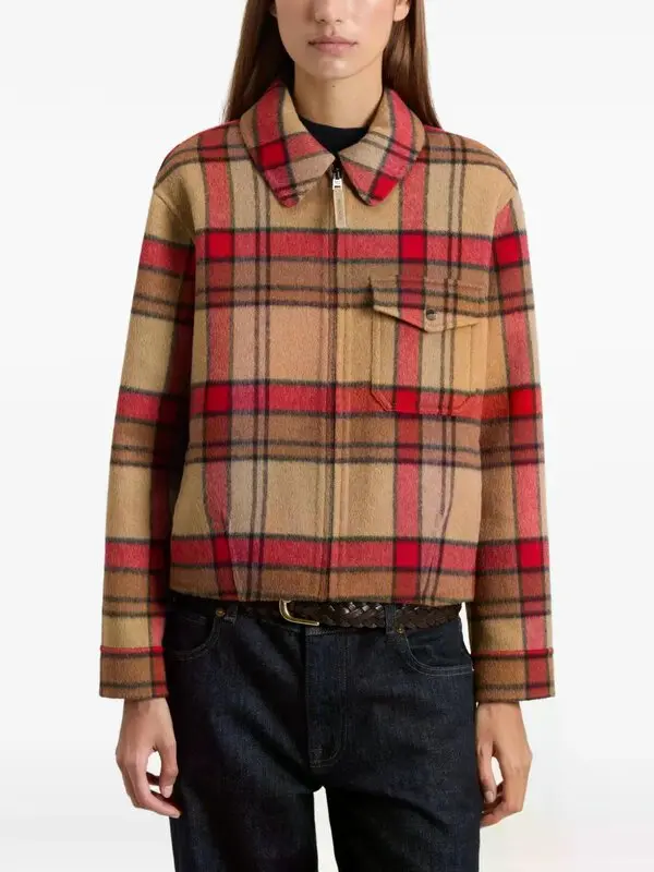 Woolrich Checked Zip-up Jacket