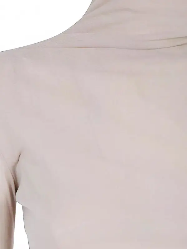 D.exterior Sheer High-neck Top