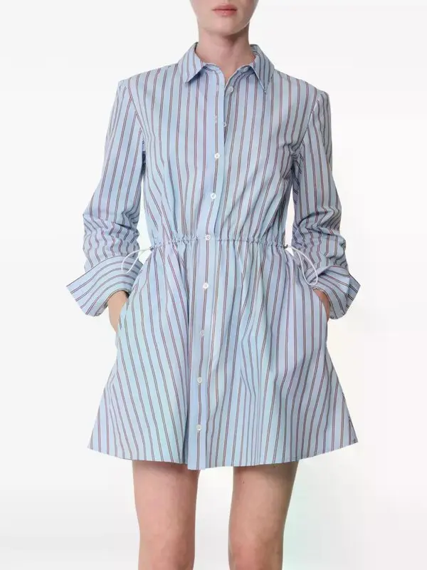 TOCCIN Kirby Striped Shirt Mini Dress - Blue