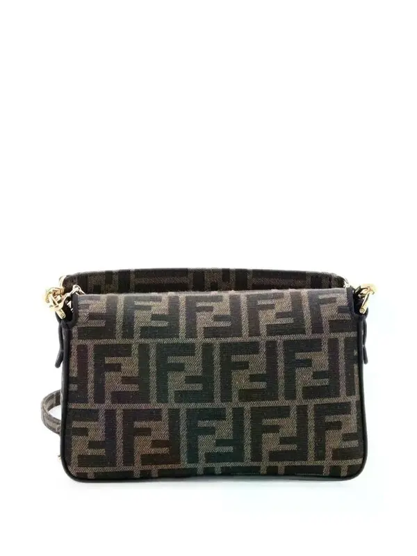 Fendi Zucca Canvas Mini Baguette Cross Body Bag