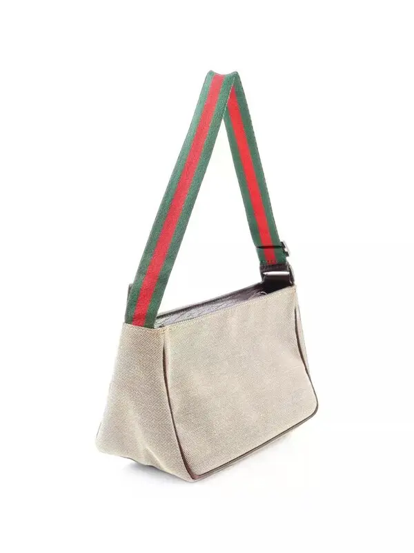 Gucci 2000s Sherry Line Logo-plaque Shoulder Bag - Neutrals