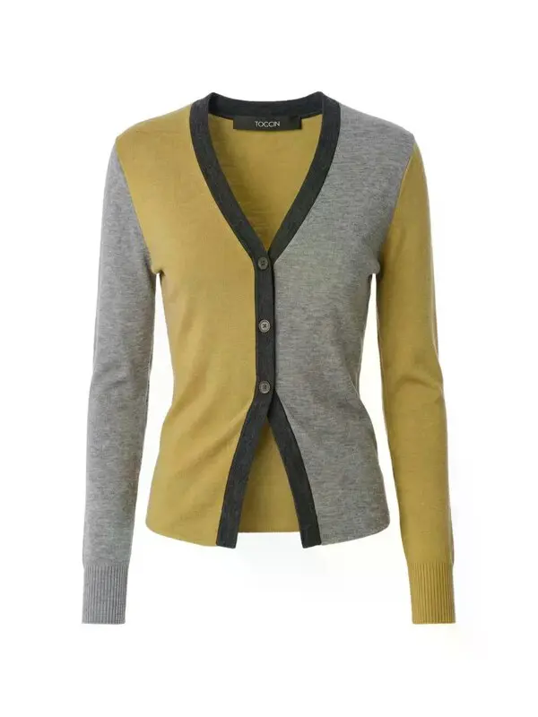 TOCCIN Ottilie Colour-block V-neck Cardigan