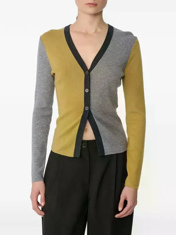 TOCCIN Ottilie Colour-block V-neck Cardigan
